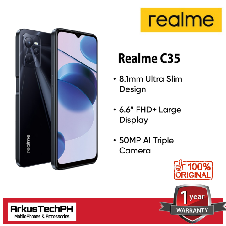 Realme C35 (4GB+128GB) /18W Quick Charge / 6.6" FHD+ | Lazada PH