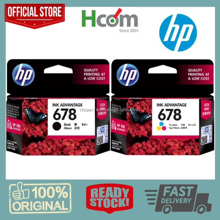 HP 678 Black / Color Ink Cartridge For Deskjet Ink Advantage 1015 1515 ...