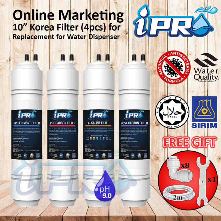 IPRO Korea Alkaline Water Filter Halal U Type Sediment/Pre-Carbon ...