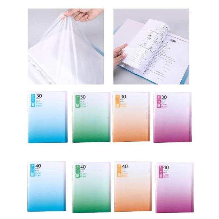 Presentation Folder with 30/40 Clear Pockets Display Book Folder for ...