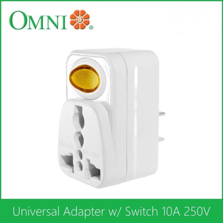 OMNI Universal Adapter with Switch 10A 250V | Lazada PH