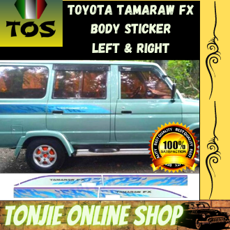 TOYOTA TAMARAW FX / BODY STICKER / LEFT AND RIGHT / DECALS / 007 ...