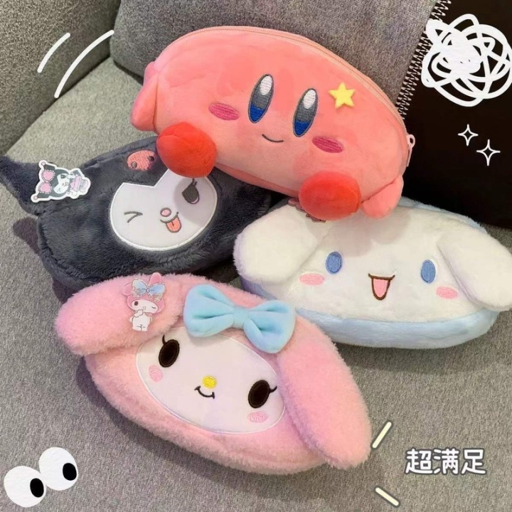 Sanrio Kuromi Melody Plush Toy Pencil Case Ins Cute Storage Bag ...