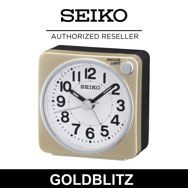 Seiko QHE118G Gold Plastic Stealth Second Alarm Clock | Lazada