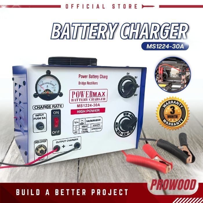 PROWOOD MS1224 Car Battery Charger 30A 24V Repair Charger Bateri Kereta ...
