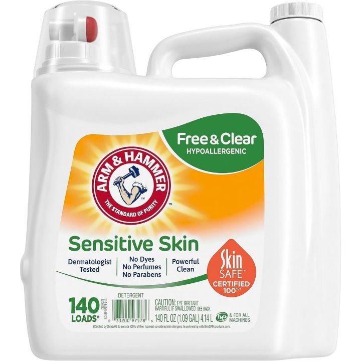 Arm Hammer Sensitive Skin Free Clear, 140 Loads Liquid Laundry ...