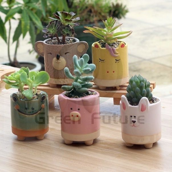 【READY TO STOCK】 Succulent Pot Cactus Pot Ceramic Pot Zakka Minimalism ...