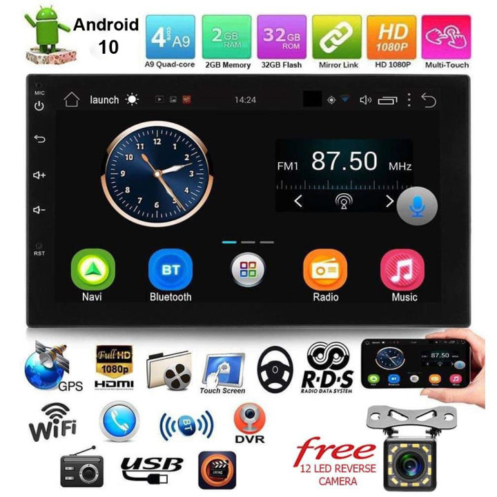 Android 13 WIFI Quad Core 7 2DIN 2+ 32gb IPS Screen Car Radio GPS Navi ...