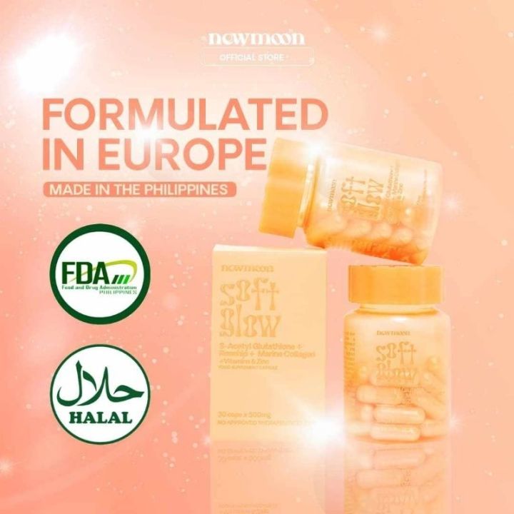 New Moon Soft Glow S- Acethyl Glutathione Collagen and Vitamin ...