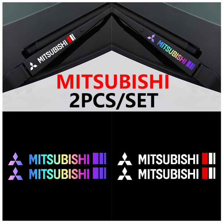 MITSUBISHI Rainbow Color Sticker Car Brand Logo Sticker Wiper ...
