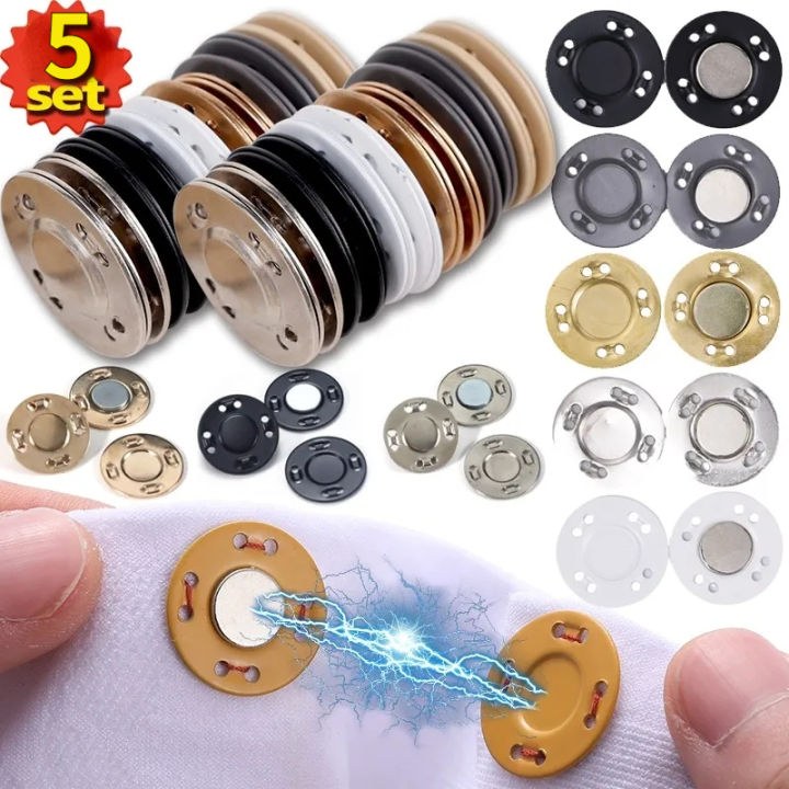 5Set Magnetic Snap Fasteners Clasps Buttons Handbag Purse Wallet Craft ...