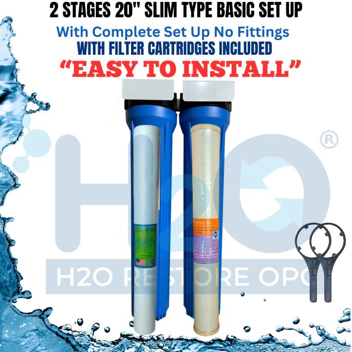 Water Filter 2 Stages Basic Complete Set up Ideal for Residential ...