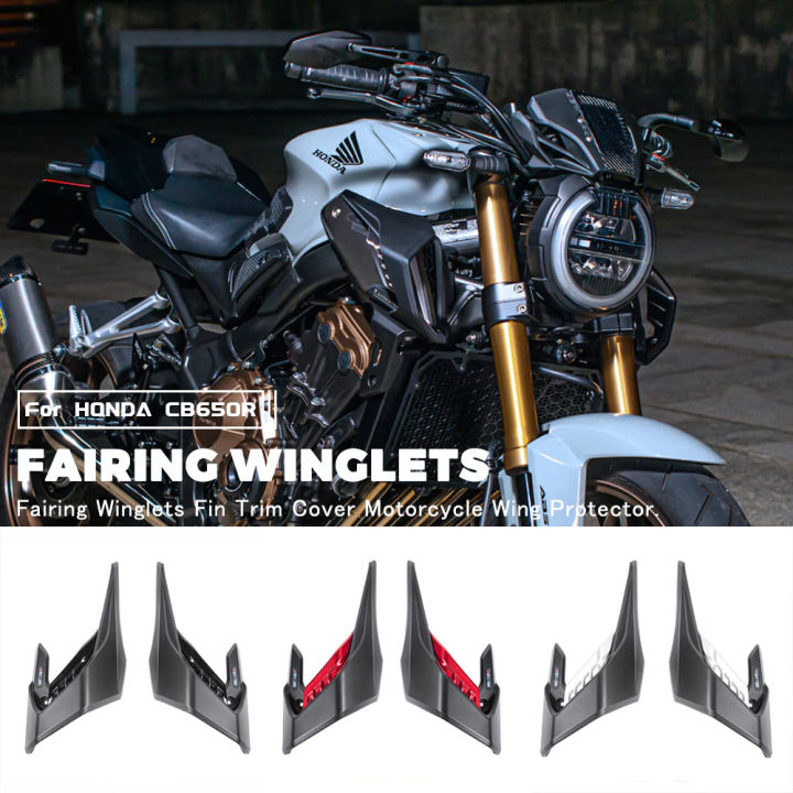 Allotmark Motorcycle Fairing Winglets Fin Trim Cover Wing Protector ...