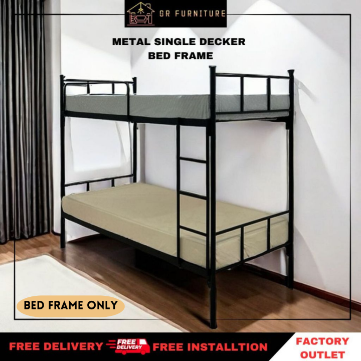 GR Furniture Metal Double Decker Single Bed Frame Only | Lazada Singapore