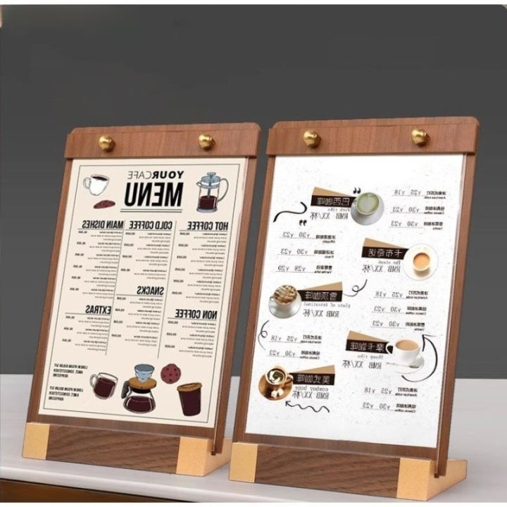 A4 Milk Tea Coffee Shop Desktop Display Billboard Acrylic Restaurant ...