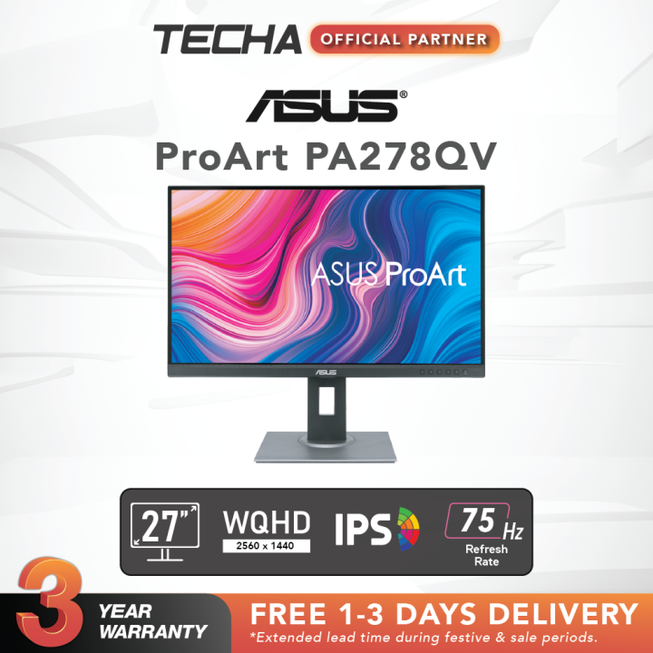 ASUS PA278QV | 27" WQHD | IPS | 75Hz Adaptive-Sync Flat ProArt Monitor ...