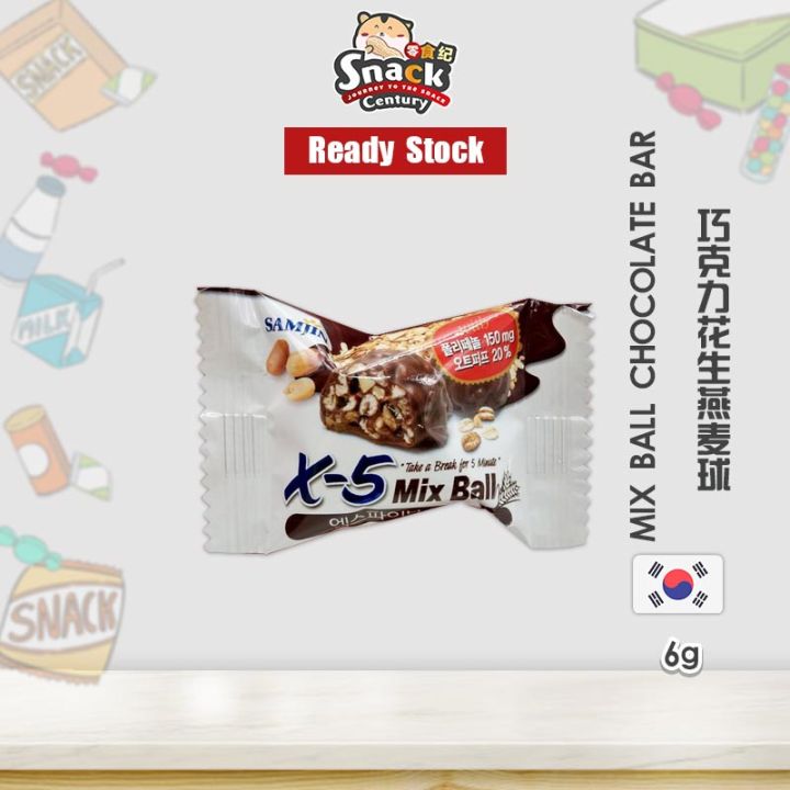 READY STOCK SAMJIN X-5 Mix Ball Chocolate Bar 6g | Lazada