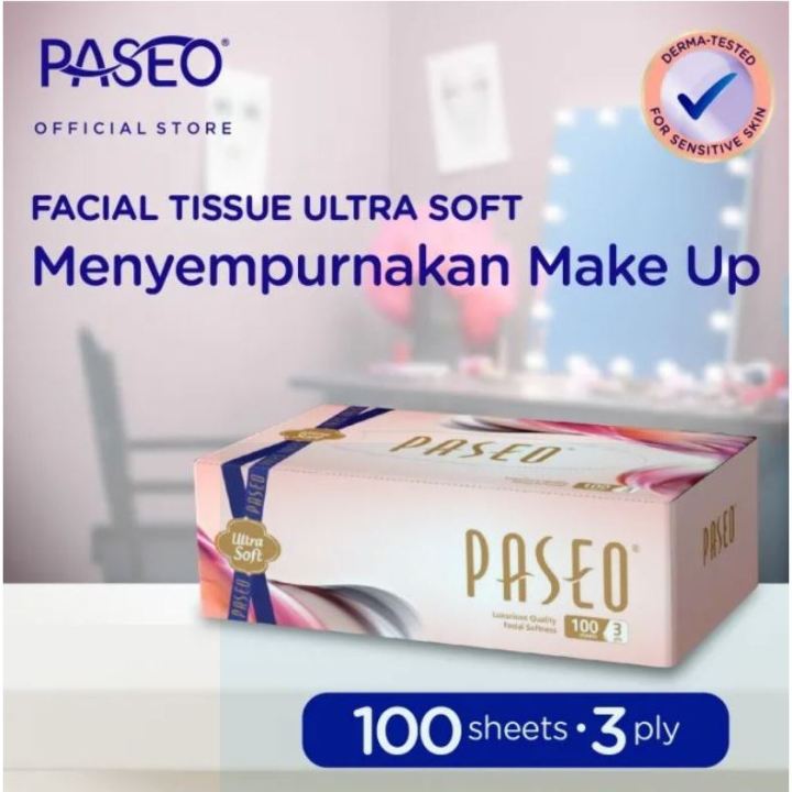 Paseo Ultra Soft Tissue Wajah Box 100 Sheet | Lazada Indonesia