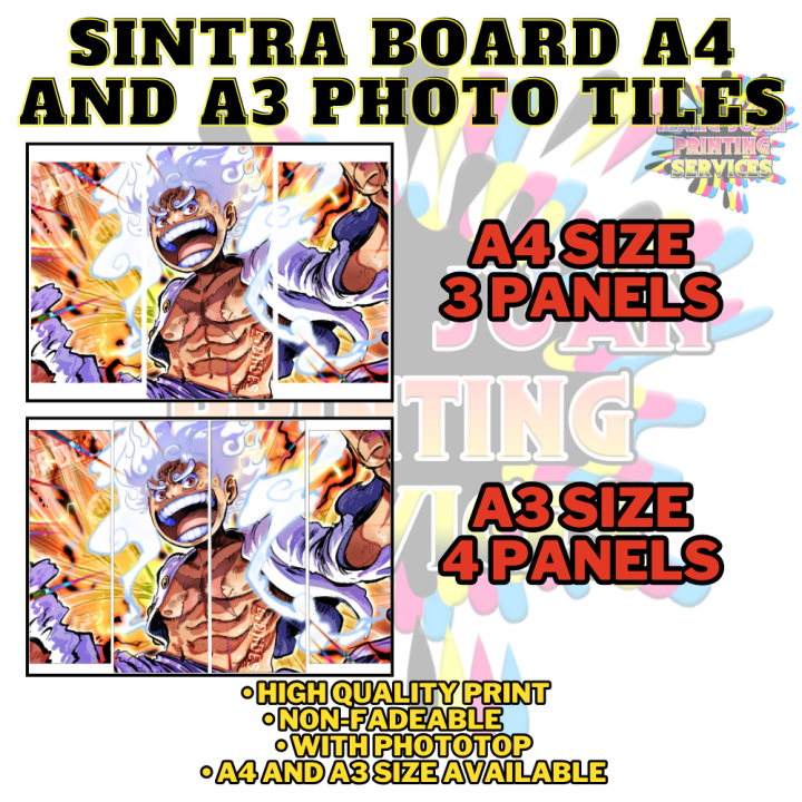 Customized / Personalized Sintra Board Photo Tiles Panel - A3 and A4 ...
