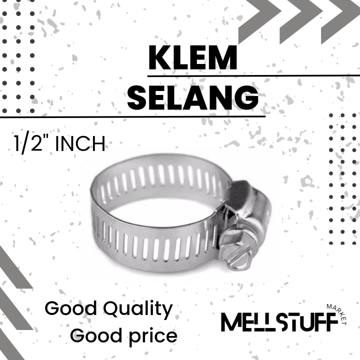 Klem Selang 1/2" Inch Hose Clamp Pengencang Pengikat Selang Air Taman ...
