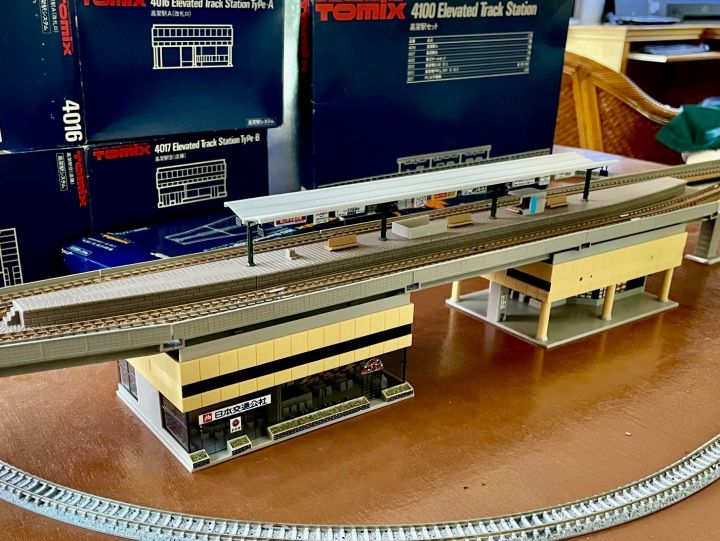 N Scale Tomix 4100 Overhead Station Bridge layout, as new. See ...