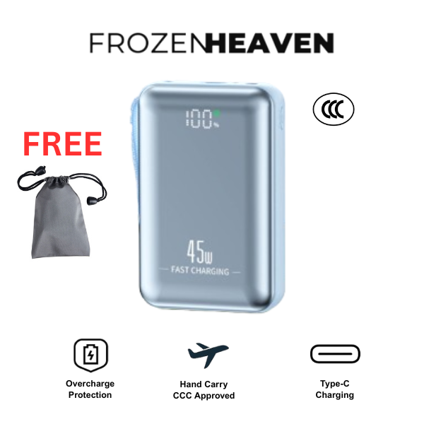 C3 Super Fast Charging 45W CCC Certified Powerbank with Built In Type C ...