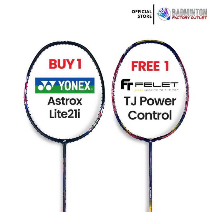 YONEX Astrox Lite 21i (Dark Navy) 【FREE】 FELET TJ Power-Control (Blue ...