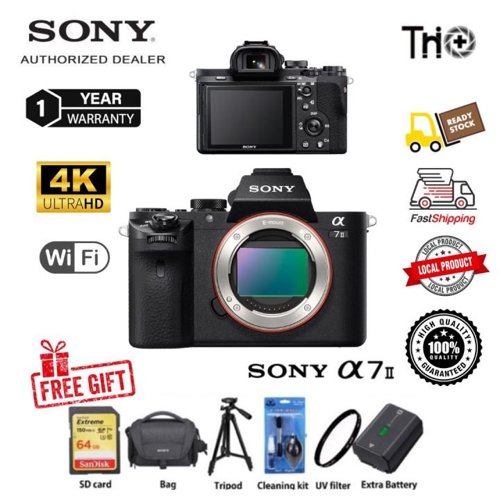 Sony A7 ii Alpha 7 Mark ii Full Frame Camera (Black) (100% Original ) | Lazada