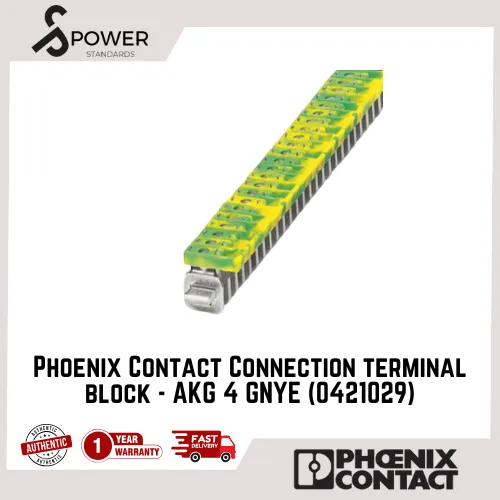 Phoenix Contact Connection terminal block - AKG 4 GNYE (0421029 ...