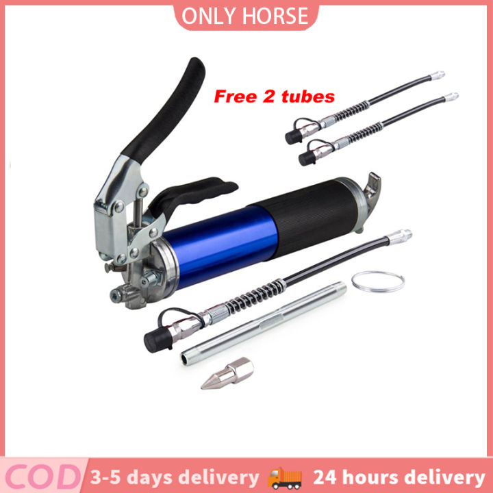 Grease Gun Pump Heavy Duty 6000PSI 14 Oz 12" Flex Hose Pistol Grip ...