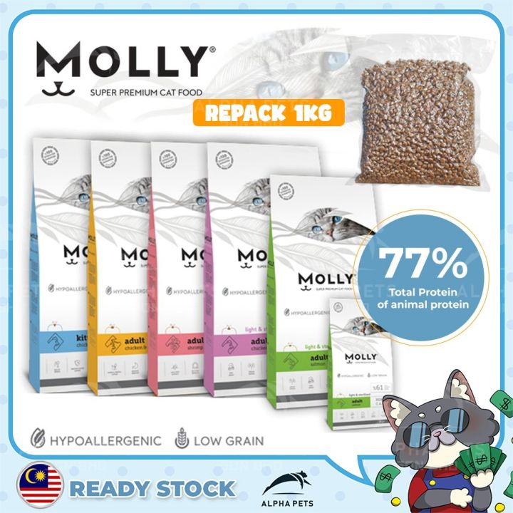 ALPHA PETS Malaysia MOLLY 1KG REPACK High Protein & Low Grain Premium ...