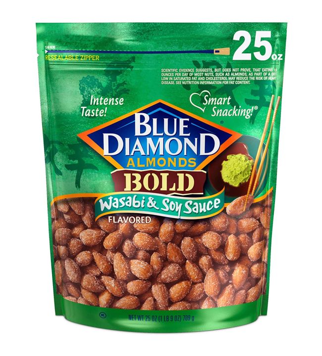 Blue Diamond Almonds Bold Wasabi Soy Sauce Flavored Snack Nuts