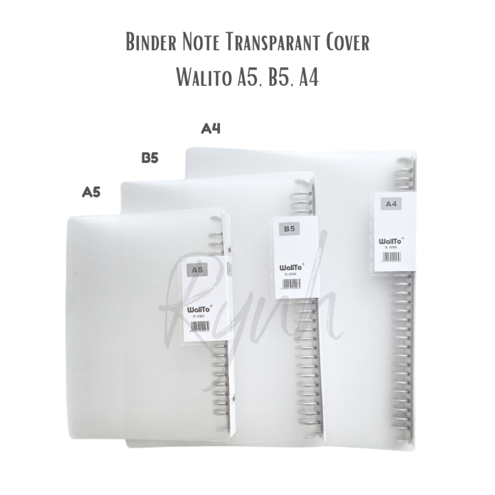 Binder Note Transparan - Buku Binder A5 / B5 / A4 Walito | Lazada Indonesia
