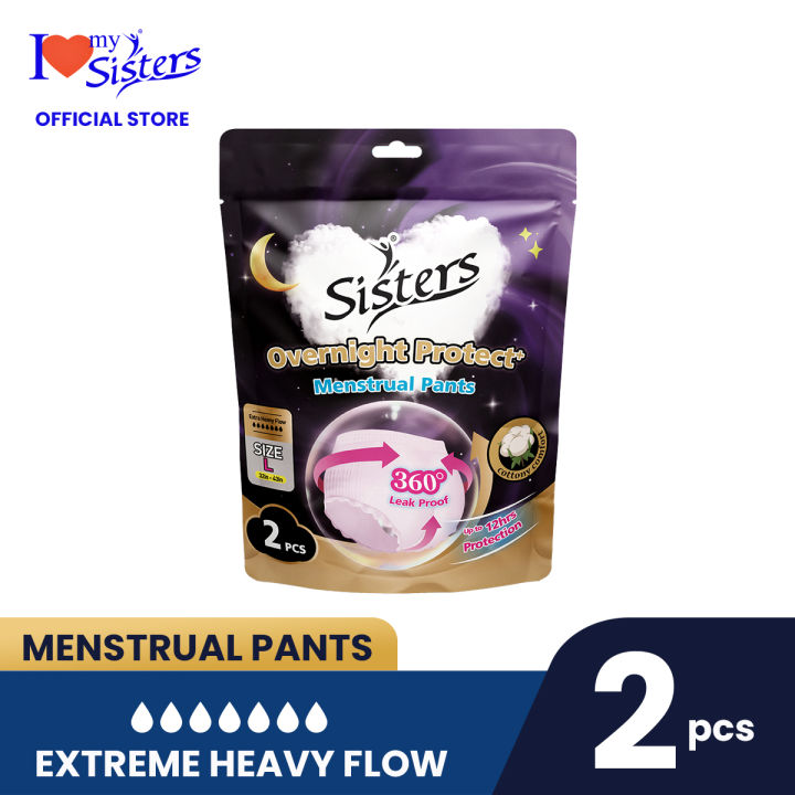 6771 - Sisters Overnight Menstrual Pants Large 2's | Lazada PH