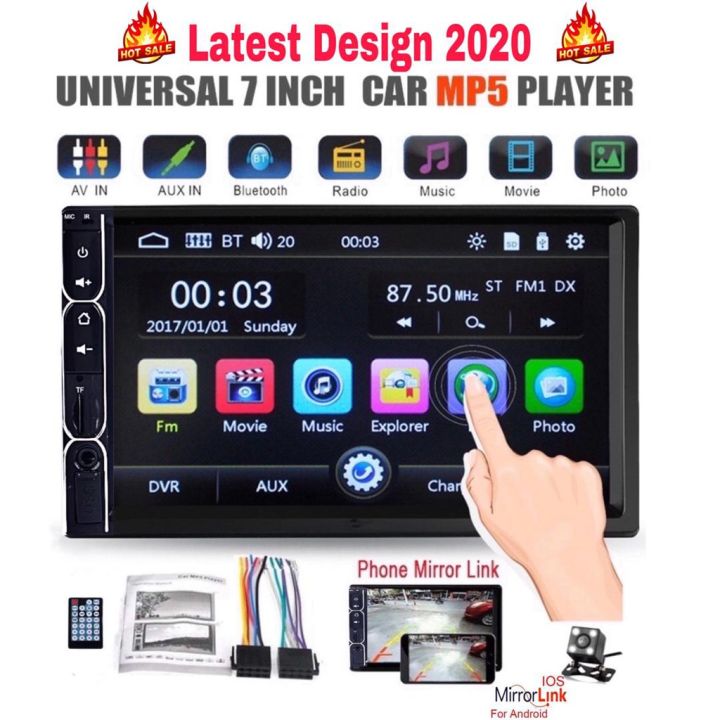 （READY STOCK）Promotion 7 MP5 Inch Double 2 DIN Car FM Stereo Radio ...