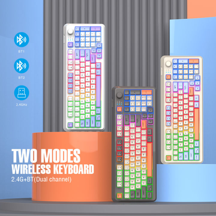Computer wireless keyboard Bluetooth dual-mode mechanical tactile ...