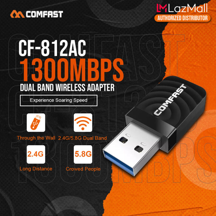 Comfast CF-812AC | 1200Mbps Dual Band USB Adapter | Comfast By EJD | Lazada PH