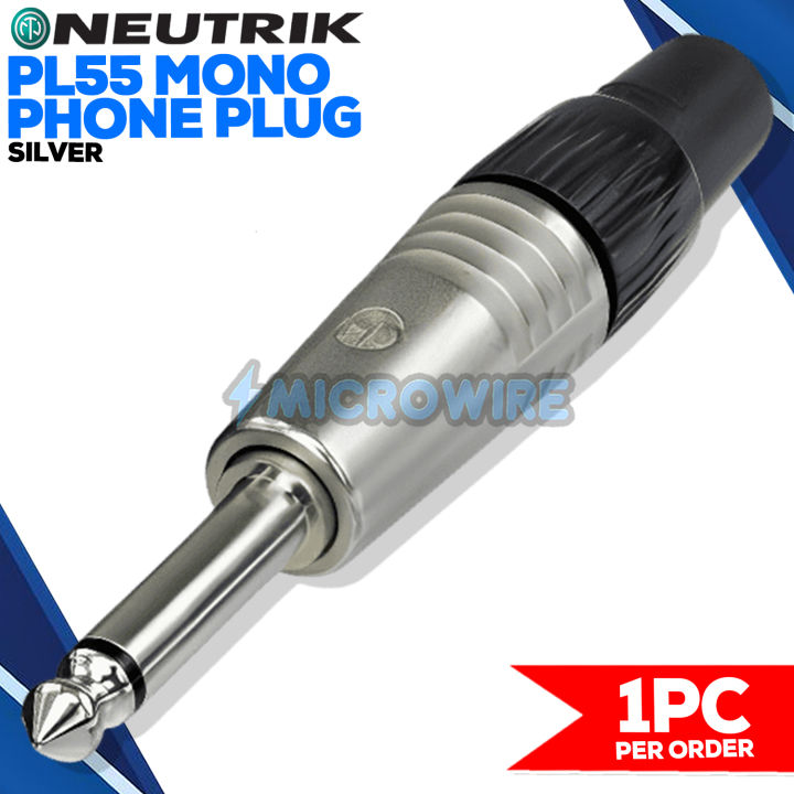 NEUTRIK 6.35mm PL55 Mono Plug (SILVER) | Lazada PH