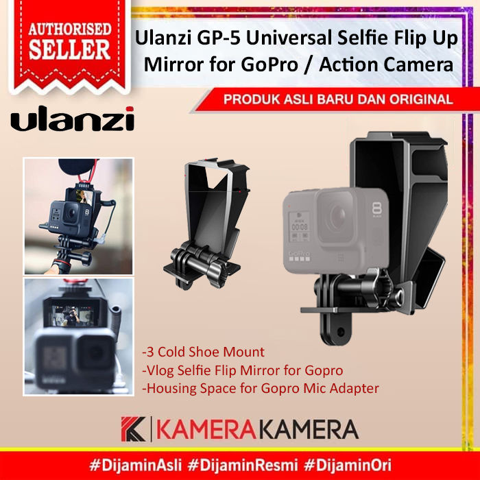 Ulanzi GP-5 Universal Selfie Flip Up Mirror for GoPro / Action Camera ...