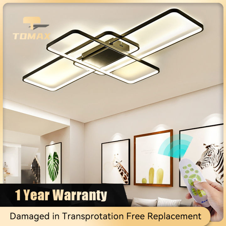 [Remote Dimming] TOMAX 90CM/105CM Modern Tri Ceiling Light for Living ...