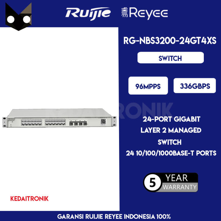RUIJIE-24-Port 10G L2 Managed Switch RG-NBS3200-24GT4XS | Lazada Indonesia