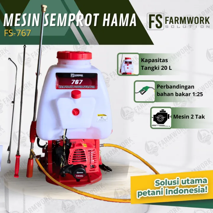 Mesin Semprot Hama Power Sprayer FS767 2 Tak 20 Liter / Knapsack Power ...