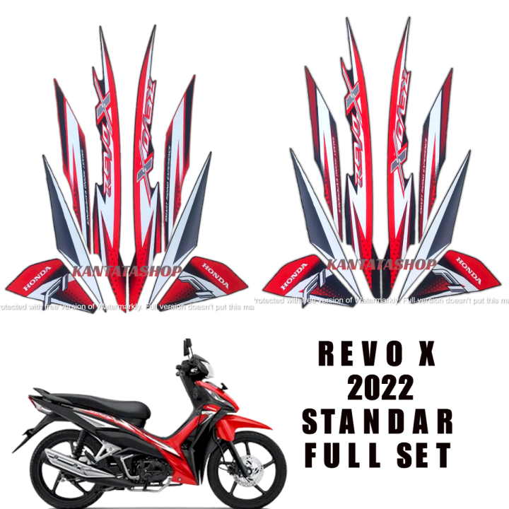 STIKER STRIPING LIS LES BODY MOTOR HONDA REVO X 2022 FI & STRIPING REVO ...
