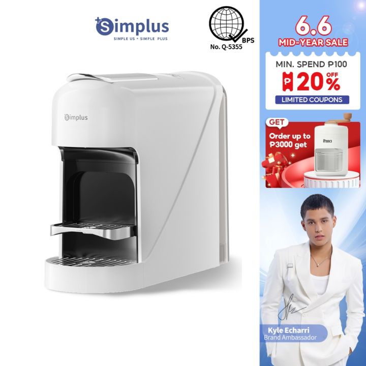 Simplus Nespresso Coffee Machine Automatic Coffee Maker Fit Nespresso Capsules 900ml Water Tank ...