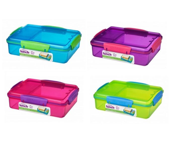 Sistema Lunch 975ml Snack Attack Duo - Assorted Colours Lunch Box | Lazada