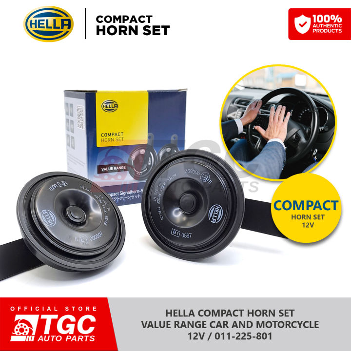 Hella Compact Horn Set / Value Range Car and Motorcycle Horn 3AM 12v ...