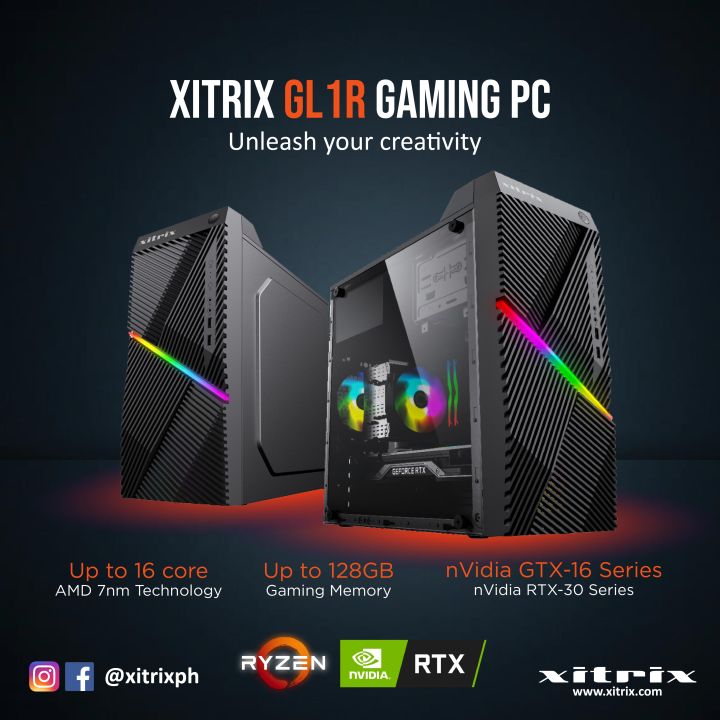 Xitrix GL1R AMD Ryzen 7 Gaming PC (R7-3700 / R7-5700X Processor, GTX ...