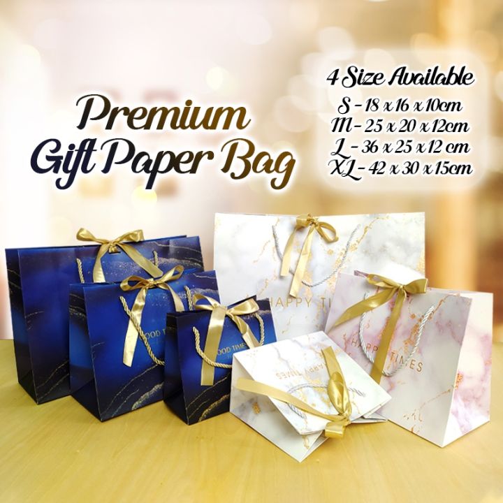 Kaki Jimat Premium Luxury Marble Gift Paper Bag Box Doorgift Souvenir ...