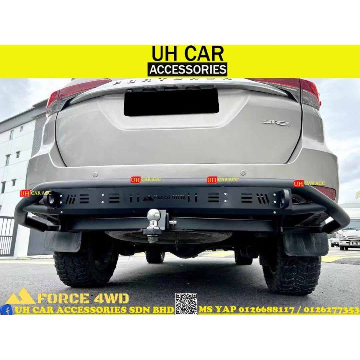 TOYOTA FORTUNER 2016-2022 FORCE REAR BUMPER BULL BAR NUDGE BAR | Lazada
