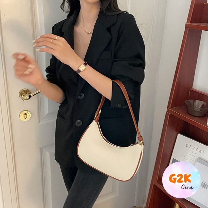 G2K★พร้อมส่ง★กระเป๋าลิซ่า รุ่นขอบน้ำตาล AVA bag กระเป๋าหนังสะพายไหล่ ...